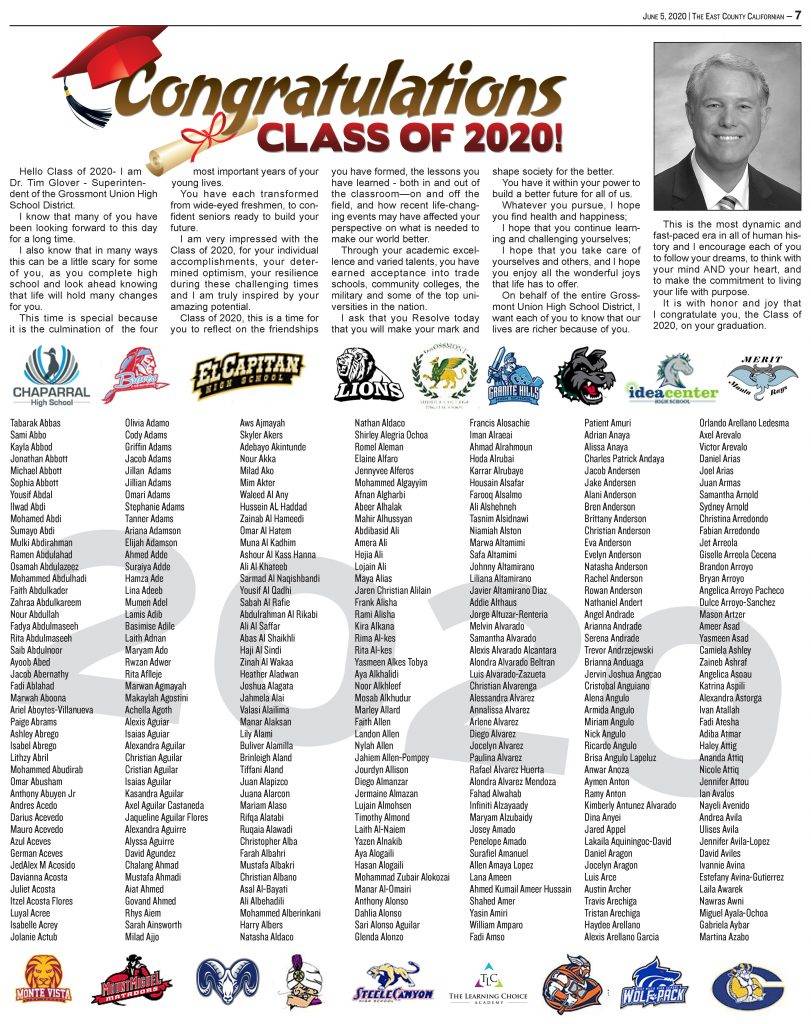 The class of 2020 | The East County Californian